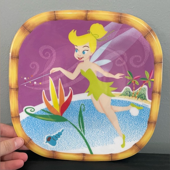 Disney | Dining | Rare Disney Store Fairies Tinkerbell Plastic Plate ...